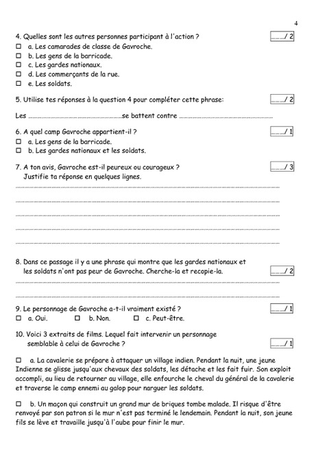 Les Miserables - Lecture - écriture- Exploitation complète - Cm1 - Cm2 ...