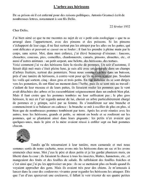 Le hérisson - Cm1 - Cm2 - Lecture - Texte informatif - Documentaire ...