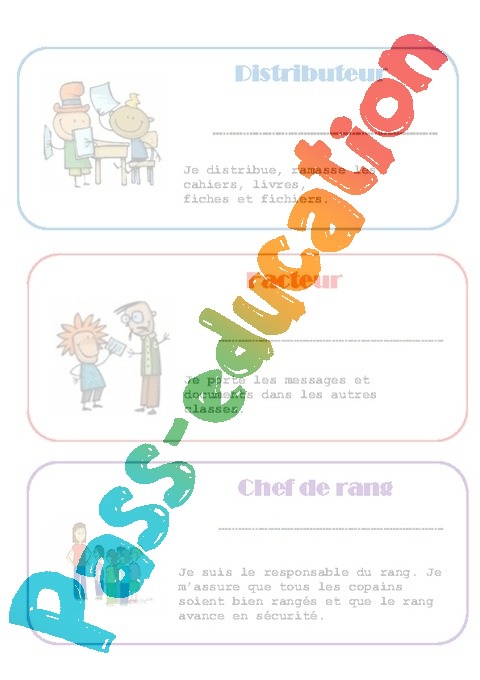 Etiquettes métiers de la classe - Trucs et astuces de classes - Outils ...