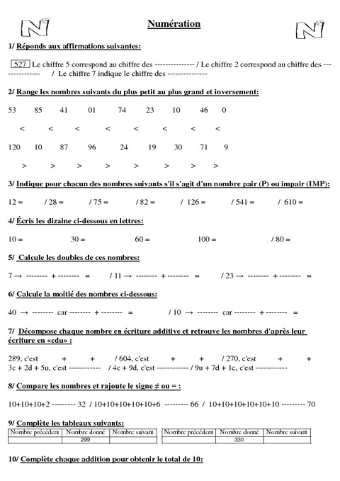 Révisions fin d'année - Mathématiques - Ce1 - Evaluation cycle 2 - Pass ...