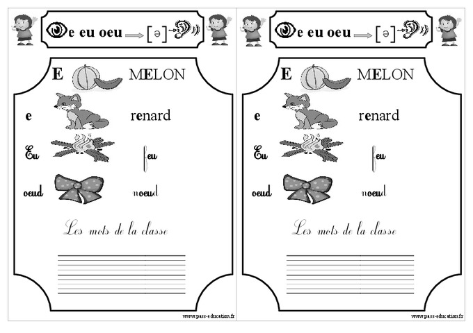 Le son "e eu oeu" - Cp - Etude des sons - Lecture - Cycle 2 - Pass ...