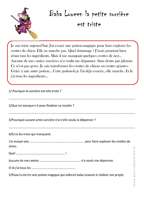 Halloween - Lecture - Cycle 2 - Ressources pédagogiques - Pass Education