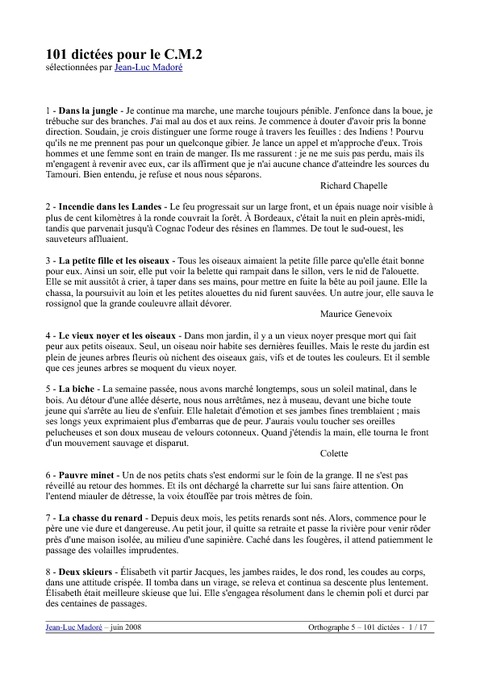 Dictées - Cm2 - Exercices - Orthographe - Français - Cycle 3 - Pass ...