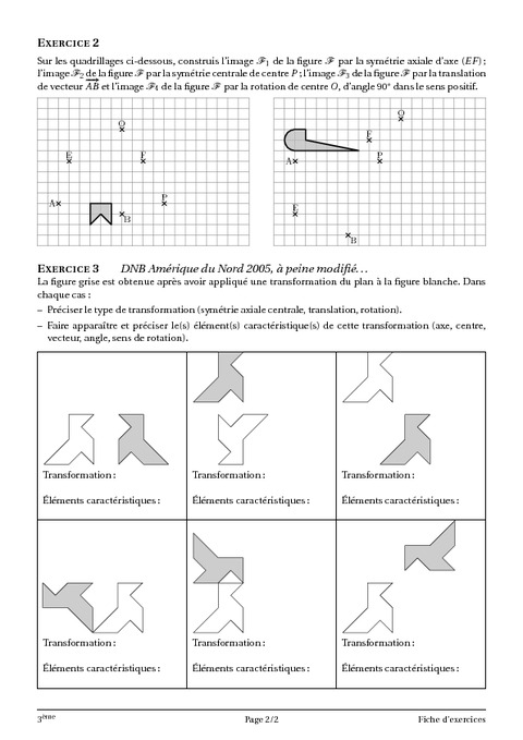 Rotations - Angles – 3ème – Géométrie – Cours – Exercices – Collège ...