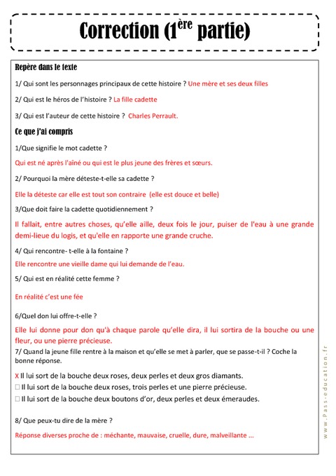 Les fées – Ce2 – Conte – Lecture – Cycle 3 - Pass Education