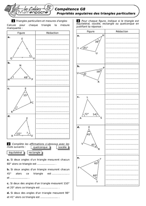 Triangles – 5ème – Cours – Exercices – Géométrie – Collège ... Triangles – 5ème – Cours – Exercices – Géométrie – Collège ...