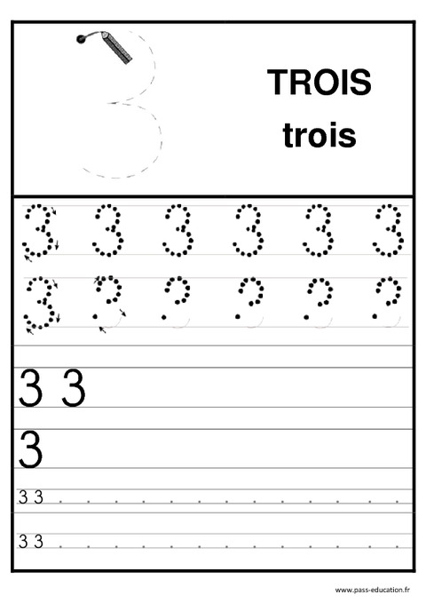 Chiffres: 1 - 2 - 3 - 4 - 5 - 6 - 7 - 8 - 9 - Ecriture - Maternelle ...