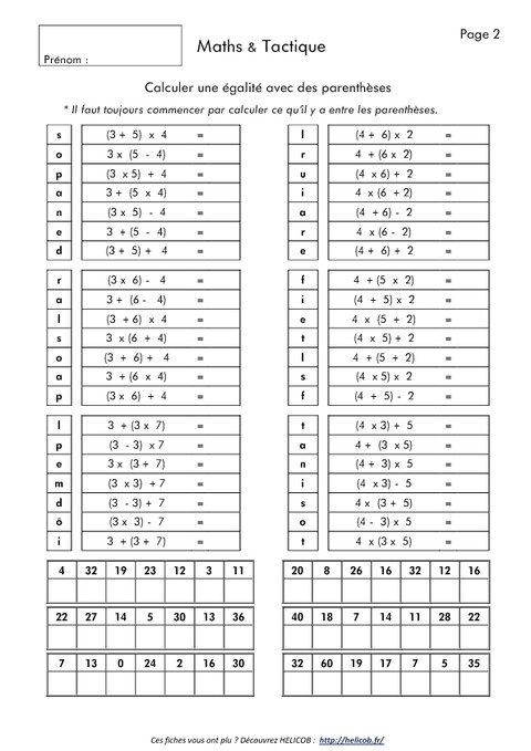 Calcul mental ludique - Ce2 - Cm1 - Mathématiques - Cycle 3 - Pass ...