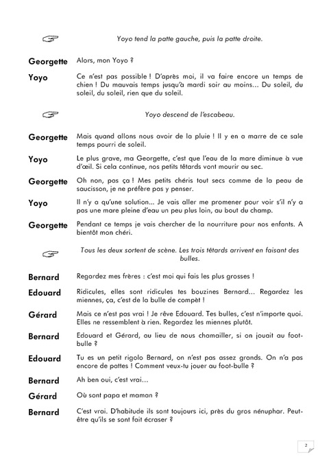 Canicule chez les grenouilles - Pièce de Théâtre - CE2 - CM1- CM2 ...