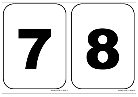 Cartes nombres - Affichages pour la classe – Maternelle – PS – MS – GS ...