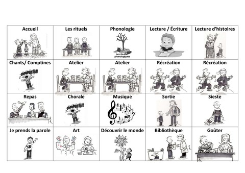 Petit train - Emploi du temps - Journée - Affichages pour la classe ...