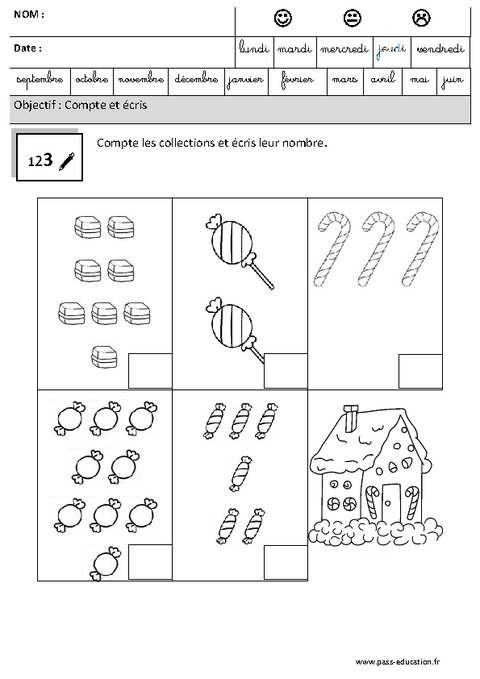 Compte et écris - Quantités et nombres – Maternelle – Grande section ...
