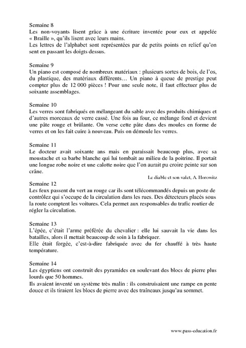 Auto-dictées – Cm1- Cm2 – 33 autodictées de l’année – 1 par semaine ...