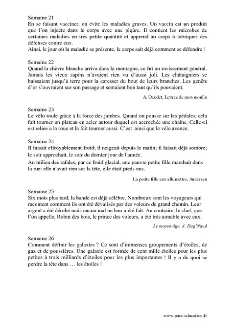 Auto-dictées – Cm1- Cm2 – 33 autodictées de l’année – 1 par semaine ...