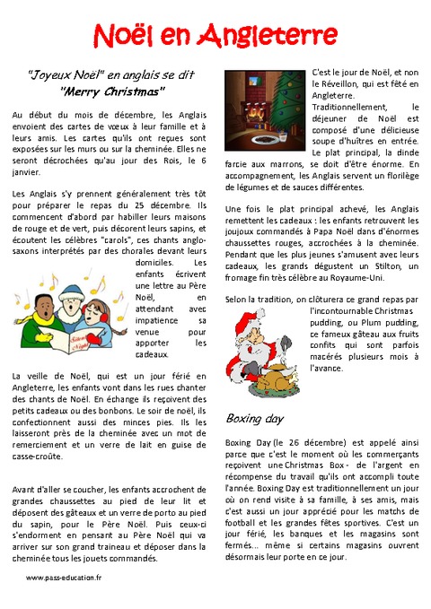 Noël en Angleterre - Lecture documentaire - Ce2 - Cm1 - Cm2 - Cycle 3 ...