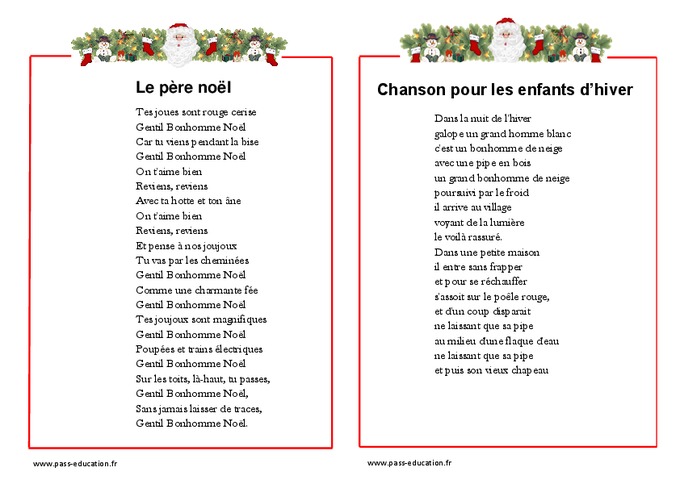 Poèmes sur le thème de noël - Ce2 - Cm1 - Cm2 - Cycle 3 - Pass Education