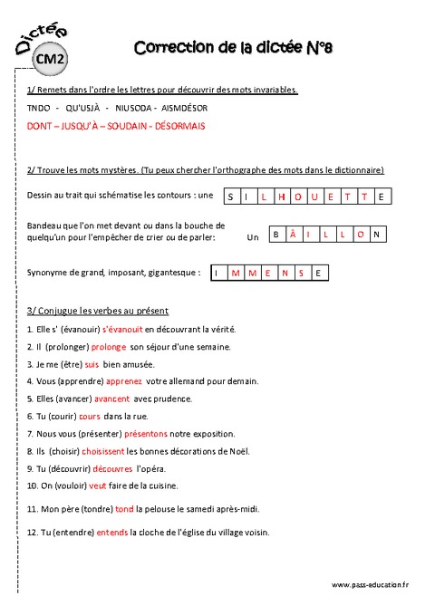Verbes au présent de l’indicatif - Accord dans le groupe nominal ...