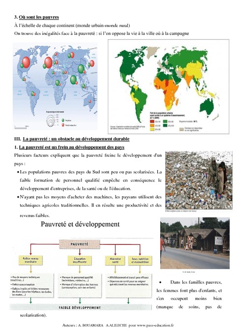 La pauvreté dans le monde – Cours – 5ème – Géographie - Pass Education