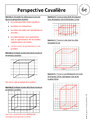 Perspective cavalière – 6ème – Exercices corrigés - Parallélépipède rectangle - Pass Education