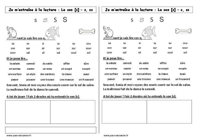 Exercices S Ou Ss Cm2 | Chtoby Pomnili