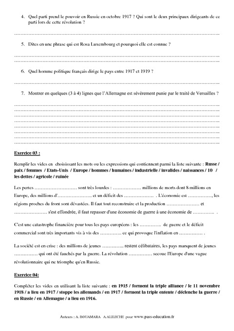 Première Guerre mondiale vers une guerre totale (1914-1918) - 3ème ...