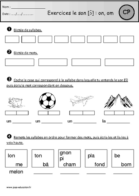 Le son ON et OM | Teaching, Education, Les sons