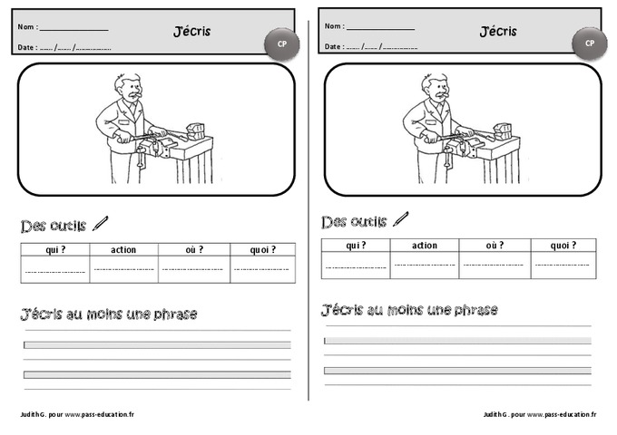 Ecrire une phrase à partir d'une image – Cp – Exercices – Production d ...