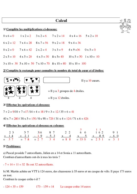 Mathématiques - Ce1 - Bilan fin d'année avec corrigés - Pass Education