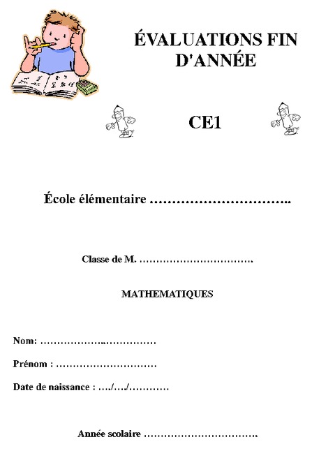 Mathématiques - Ce1 - Bilan fin d'année avec corrigés - Pass Education