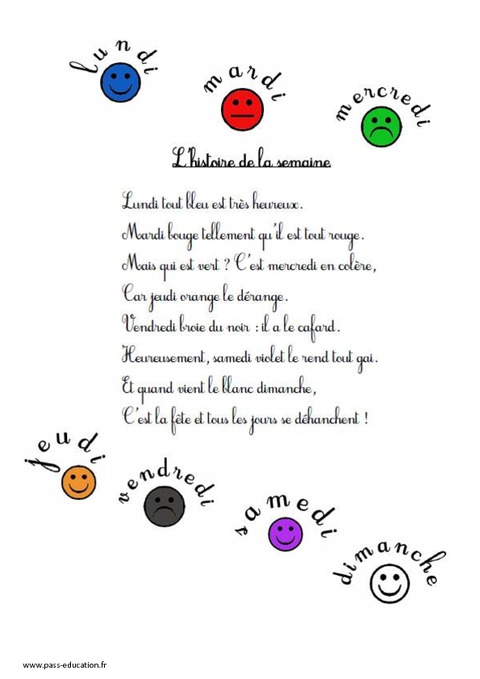 Histoire de la semaine - Ce1 - Poésie - Pass Education