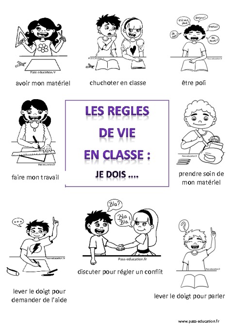 Droits et devoirs en classe - Cm1 - Cm2 - Fiche de préparation - Pass ...