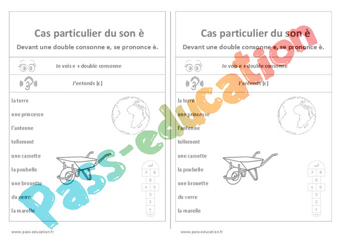 Leçon, trace écrite [è] è, ai , ei, ê, e +cons – Son simple : CE1 ...