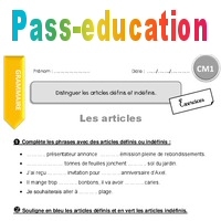 Distinguer les articles définis et indéfinis - Exercices à imprimer ...