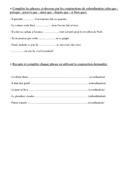 Conjonction – Leçon – Cm2 – Grammaire – Cycle 3 - Pass Education