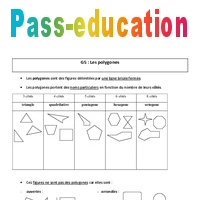 Polygones – Leçon – Cm1 – Cm2 – Géométrie - Cycle 3 - PDF à imprimer