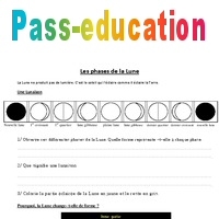 Phases de la Lune - Exercices – Cm1 – Cm2 – Sciences - Cycle 3 - PDF à ...