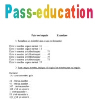Pair et Impair - Ce2 - Exercices - Cycle 2 - PDF à imprimer