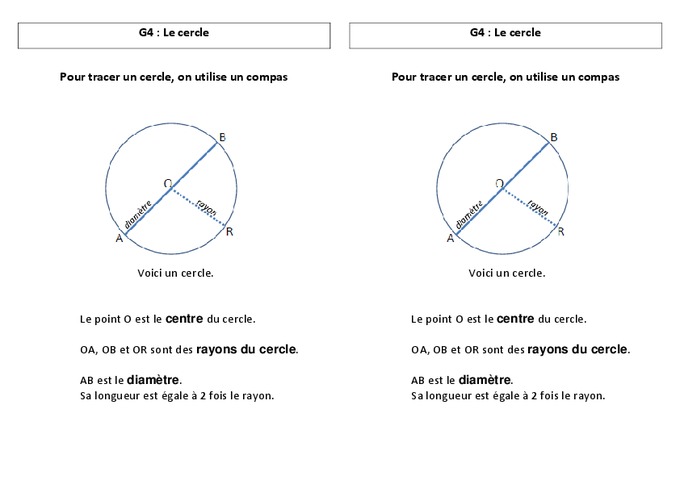 Cercle – Ce2 - Leçon - Pass Education