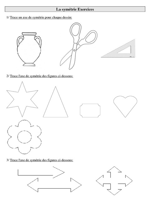 Symétrie – Ce2 – Exercices à imprimer - Pass Education