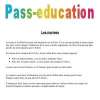 Marées - Leçon – Cm1 - Cm2 – Sciences - Cycle 3 - PDF à imprimer