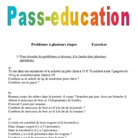 Problèmes à plusieurs étapes - Problèmes - Ce2 - Exercices 2 - Cycle 2 ...