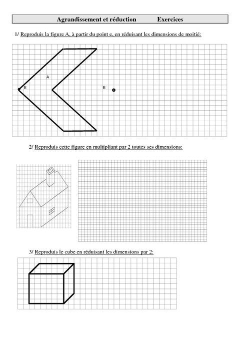 Agrandissement et réduction - Cm2 - Exercices - Géométrie - Cycle 3 ...