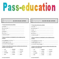 Mots contraires - Ce1 - Exercices sur les antonymes - Cycle 2 - PDF à ...