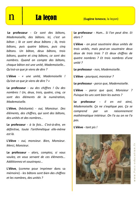 La leçon – La rentrée – Ce2 – Lecture – Cycle 3 - Pass Education