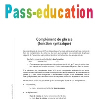 Complément de phrase (fonction syntaxique) - 6ème – Cours – Exercices ...