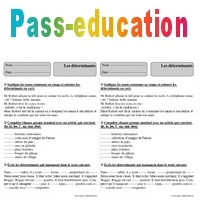 Déterminants - Ce2 - Exercices Corrigés - Cycle 2 - PDF à imprimer