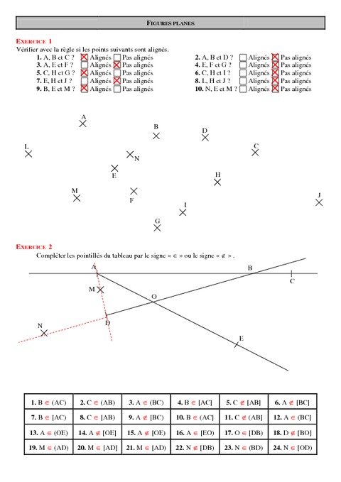 Géométrie - 6ème - Exercices - Correction - Collège - Mathématiques ...