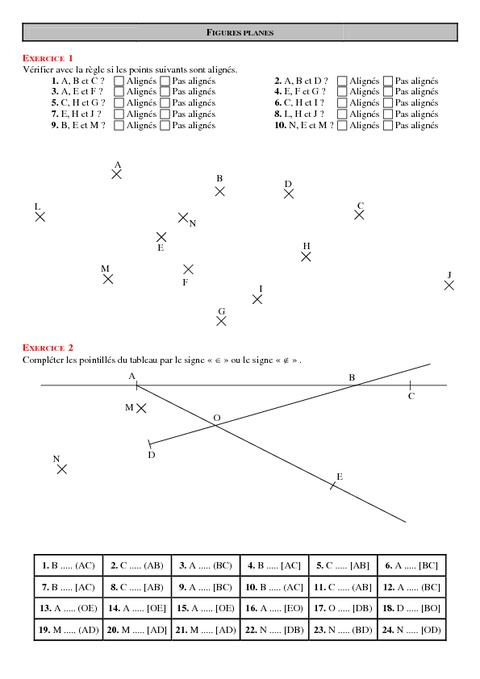 Géométrie - 6ème - Exercices - Correction - Collège - Mathématiques ...