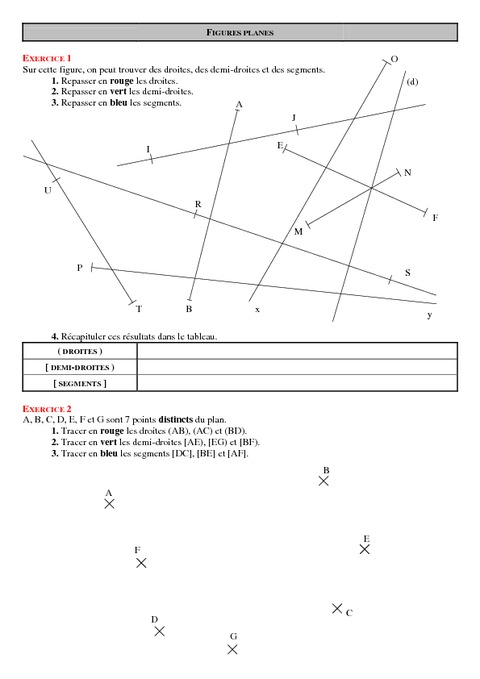 Géométrie - 6ème - Exercices - Correction - Collège - Mathématiques ...