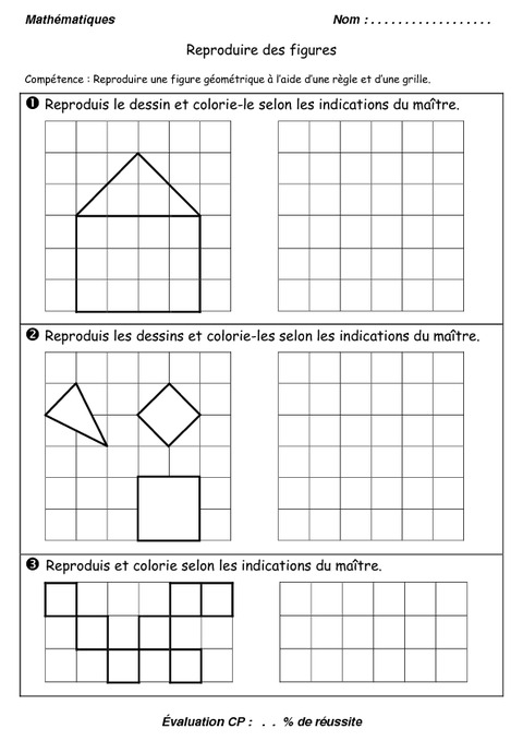 Reproduction de figures - Cp - Evaluation - Pass Education